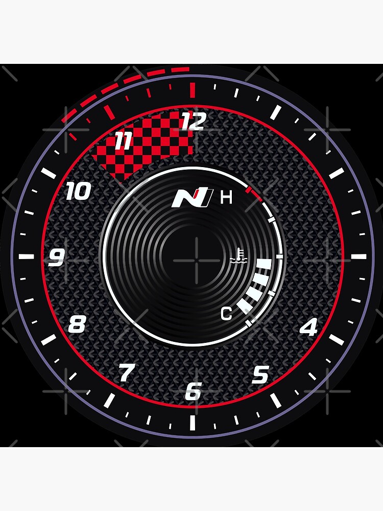 "N Performance Tachometer Clock" Clock by AutomotiveArt | Redbubble