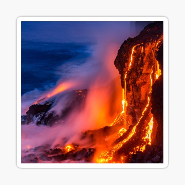 "Dripping Lava from Volcano" Sticker for Sale by NaturalBlends | Redbubble