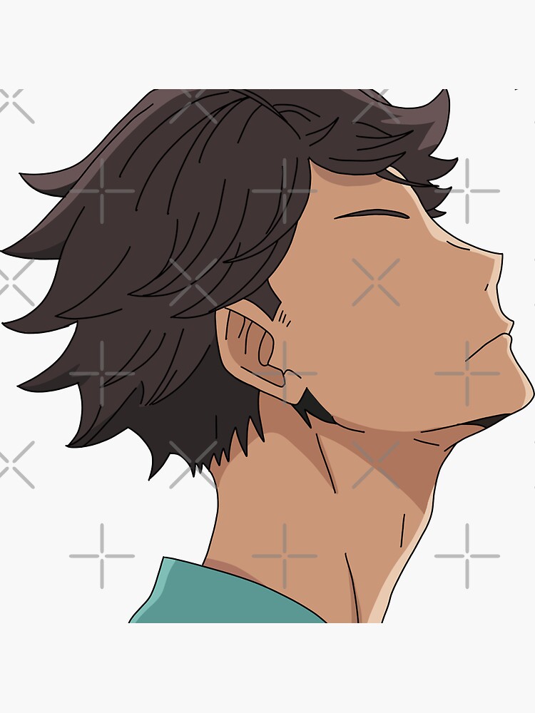 "oikawa side profile " Sticker for Sale by Reyaaa | Redbubble