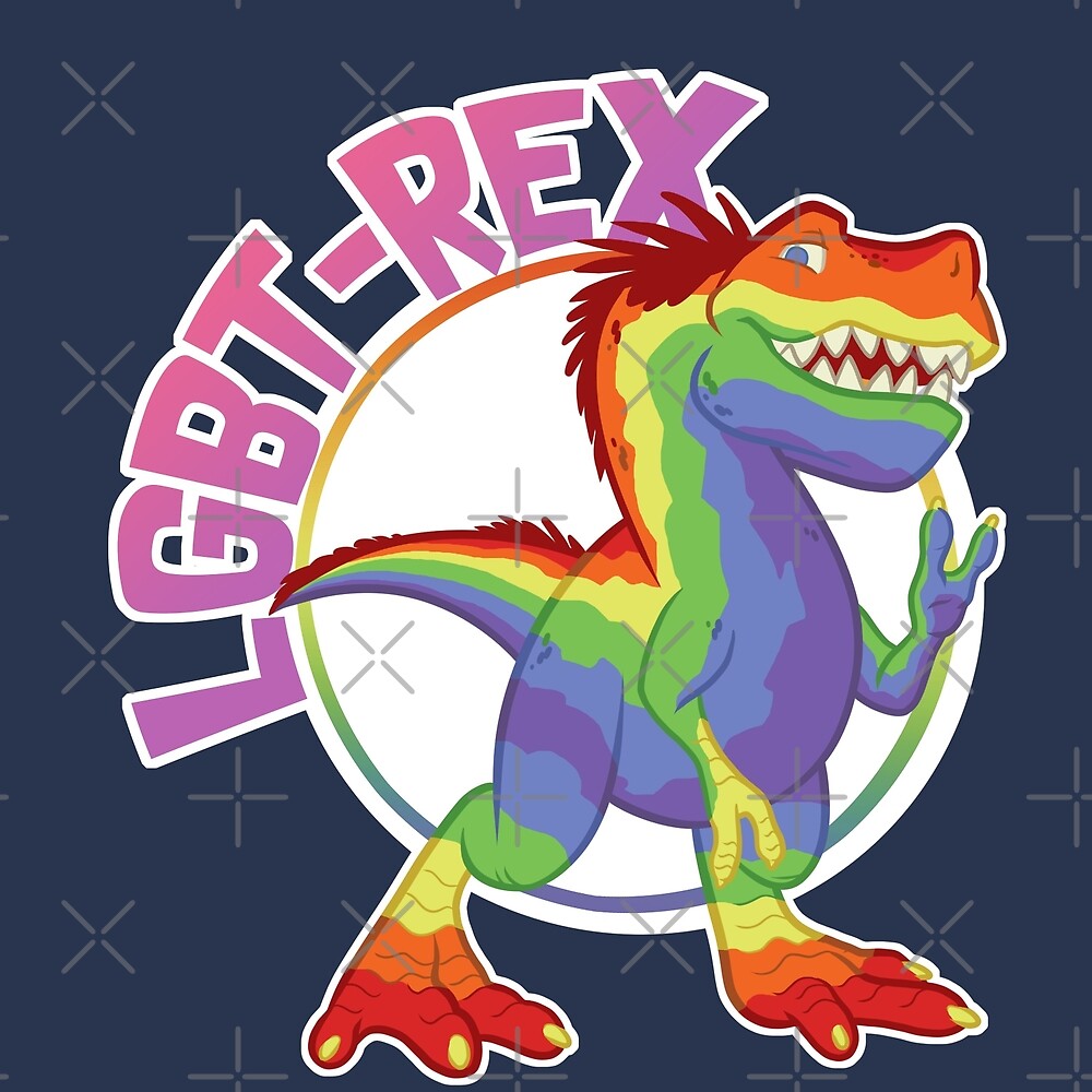 "LGBT-Rex" by Jeff Powers Illustration | Redbubble