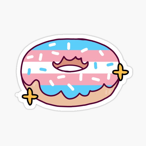 "trans donut" Sticker for Sale by phoebescribble | Redbubble