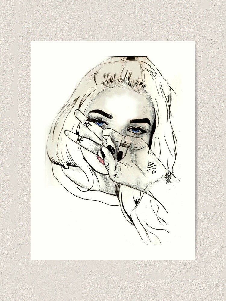 "Pia Mia Pen Drawing" Art Print for Sale by TheMadSketcher | Redbubble
