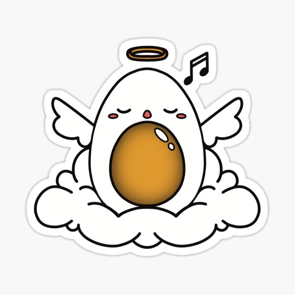 "Chibi Angel Egg" Sticker for Sale by HermitCreations | Redbubble