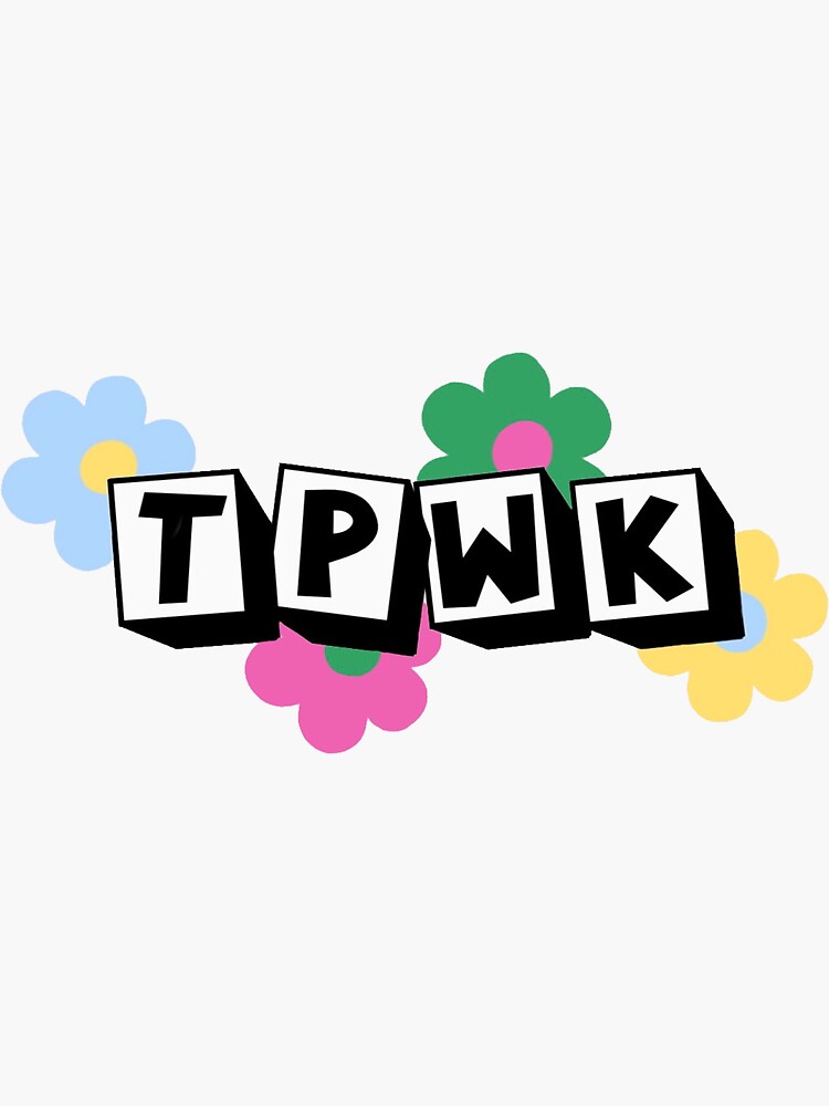 "TPWK with flower border" Sticker for Sale by emmalucero | Redbubble