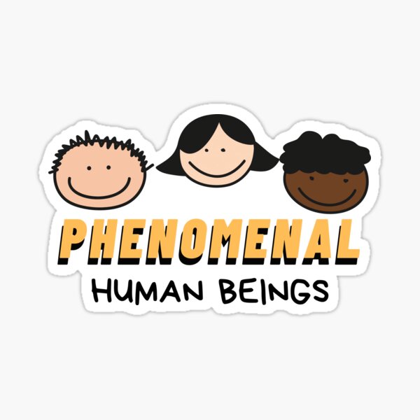 "We are human beings" Sticker for Sale by Lindleybrosshow | Redbubble