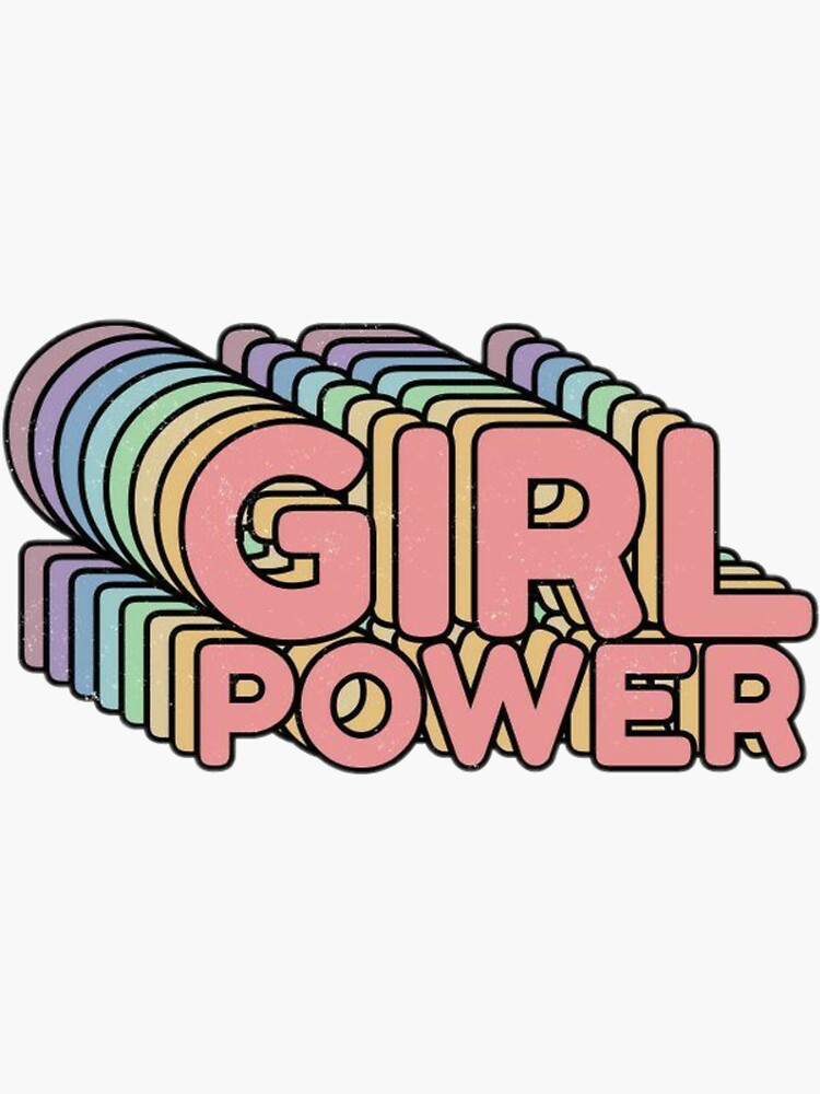 "GIRL POWER aesthetic " Sticker for Sale by simpli-perfect | Redbubble