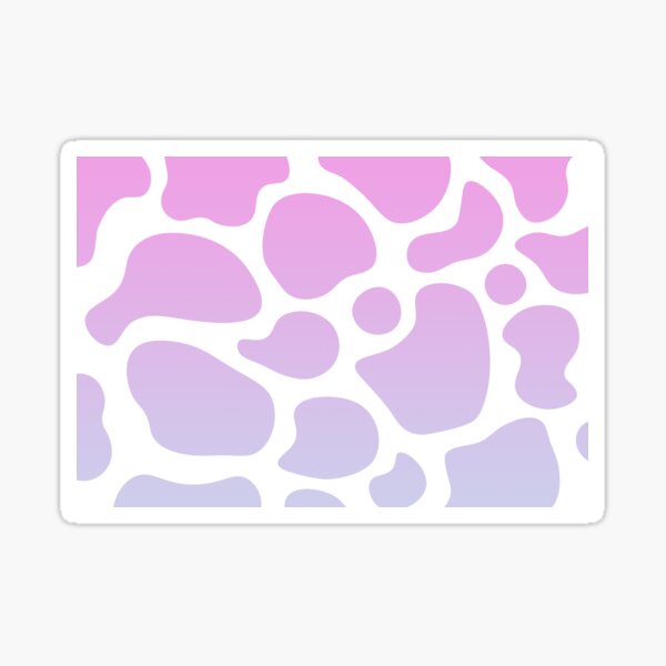 ""Spotted" - Pink/Purple Cow Print" Sticker for Sale by jrdnstudios ...