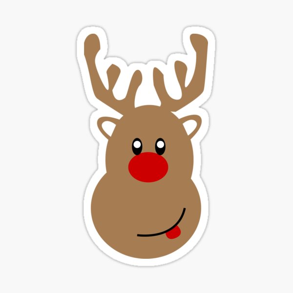 "Classic Rudolph " Sticker for Sale by NusaSalsa | Redbubble