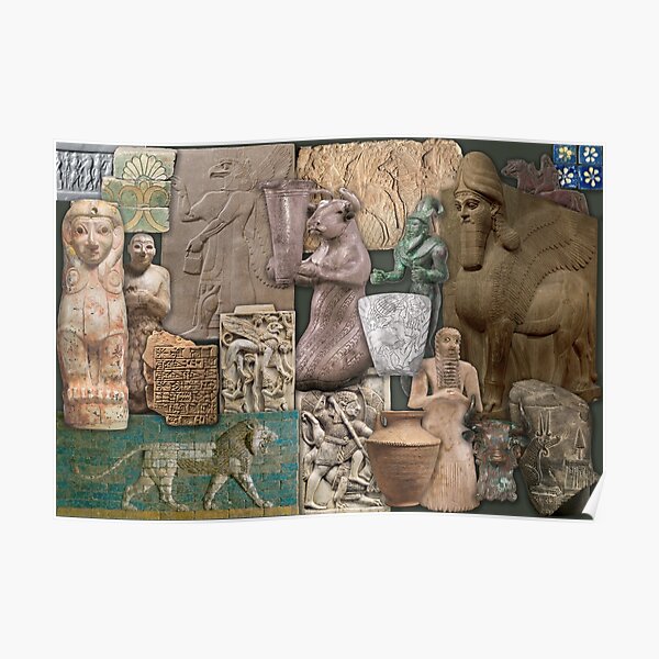 "Ancient Mesopotamia Collage" Poster for Sale by JournalOfTales | Redbubble