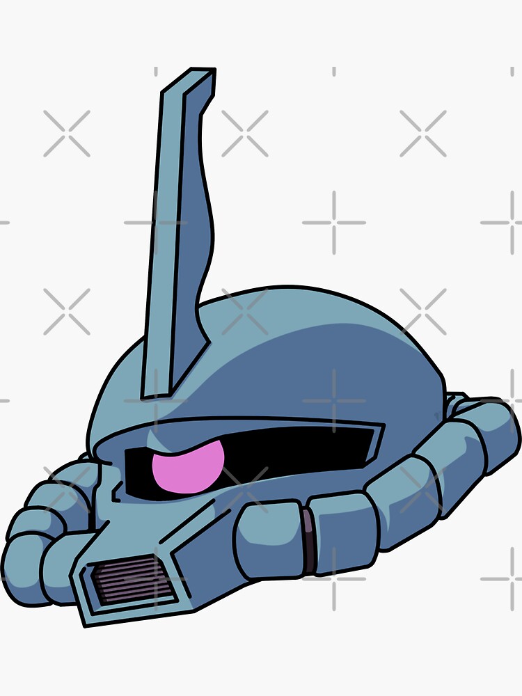 "GUNDAM | ZEON GOUF HEAD" Sticker for Sale by Andrew Pavon | Redbubble