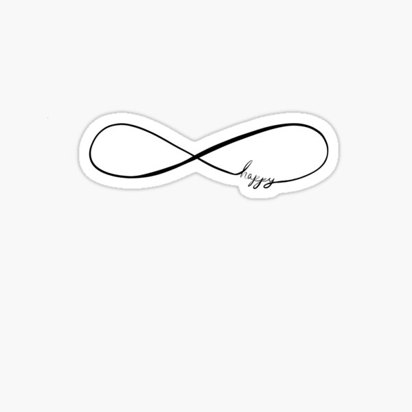 "Happy Infinity Symbol" Sticker for Sale by NickHydo | Redbubble