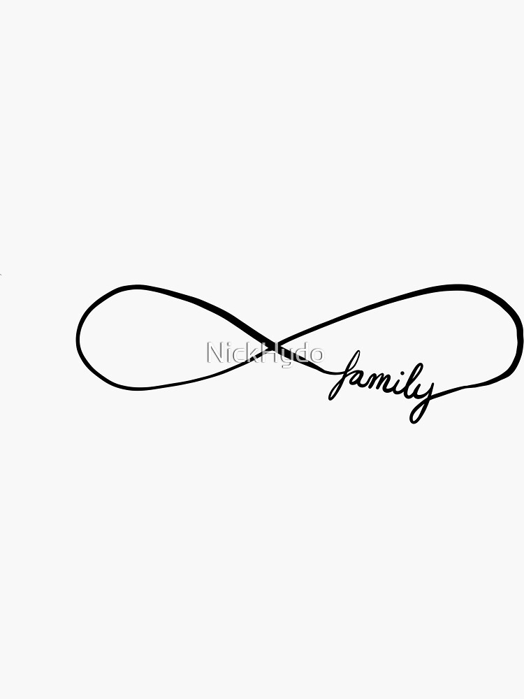 "Family Infinity Symbol" Sticker for Sale by NickHydo | Redbubble