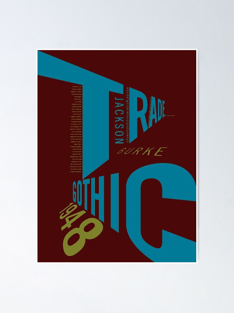 "Trade Gothic Title of Creativity Lettering Text Arts Quotes" Poster by ...