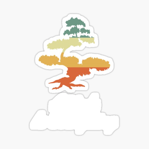 "Bonsai Saying Attitude Is Everything Funny Gift" Sticker for Sale by ...