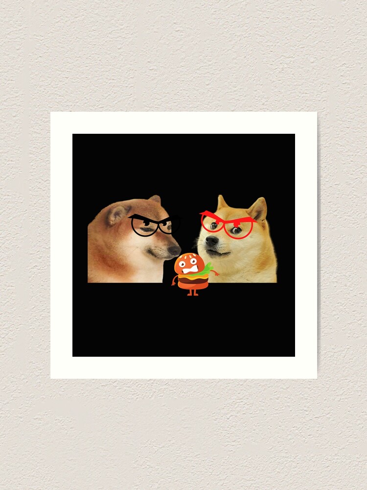 "Cheemsburger memes cheems" Art Print for Sale by mikoala50 | Redbubble