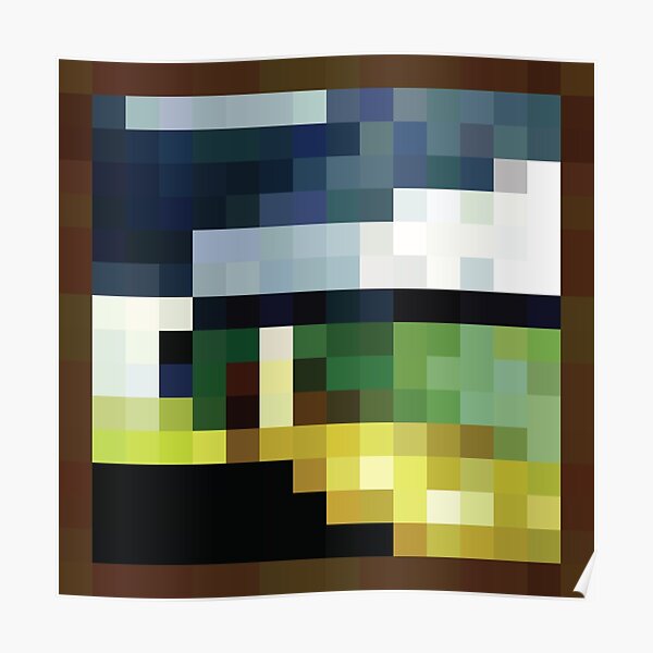 "Minecraft Painting de_aztec2" Poster by Saikishop | Redbubble