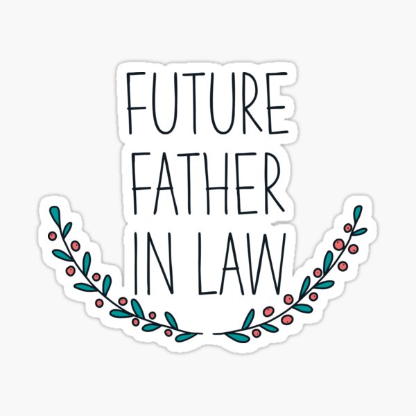 Future Father In Law With Florals For Winter Wedding Sticker For Future Father In Law With Florals For Winter Wedding Sticker For