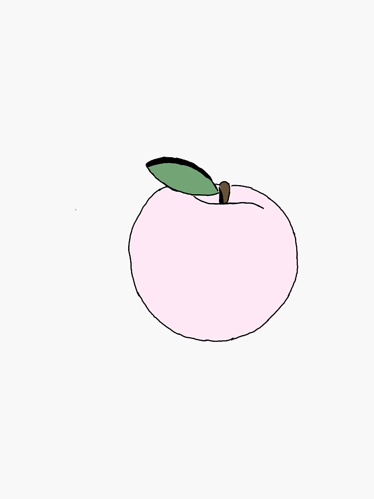 "Peach Pretty Aesthetic" Sticker for Sale by apple-saucey | Redbubble
