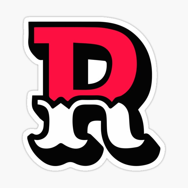 "Monogram R - Alphabet Scrapbooking Red/White Circus Style" Sticker for ...