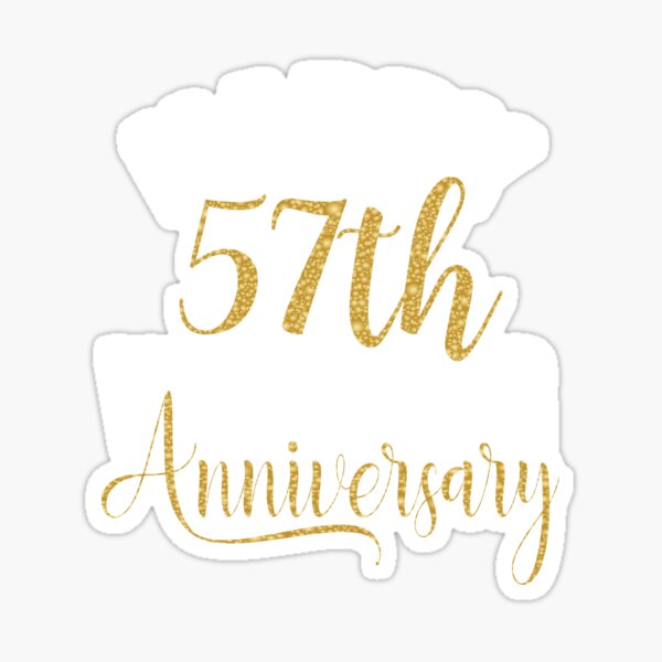 "Happy 57th Wedding Anniversary Matching Gift For Couples print ...