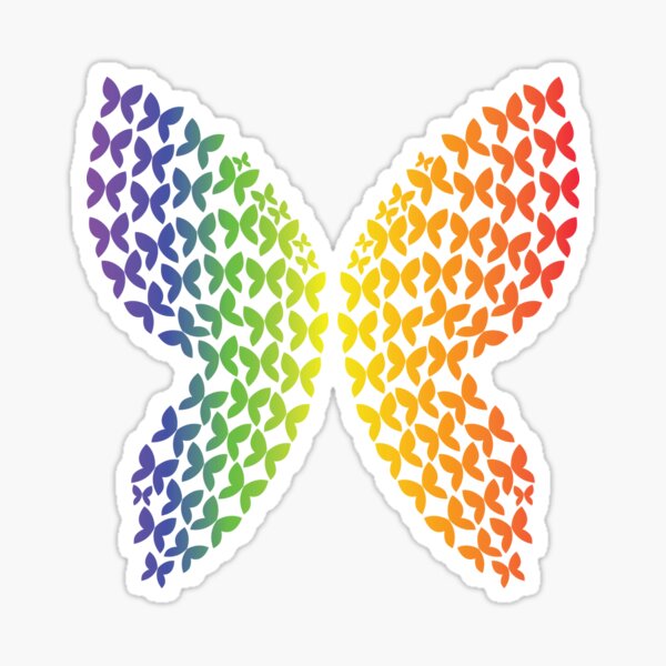 "Butterfly Rainbow Inception" Sticker by bunbun369 | Redbubble