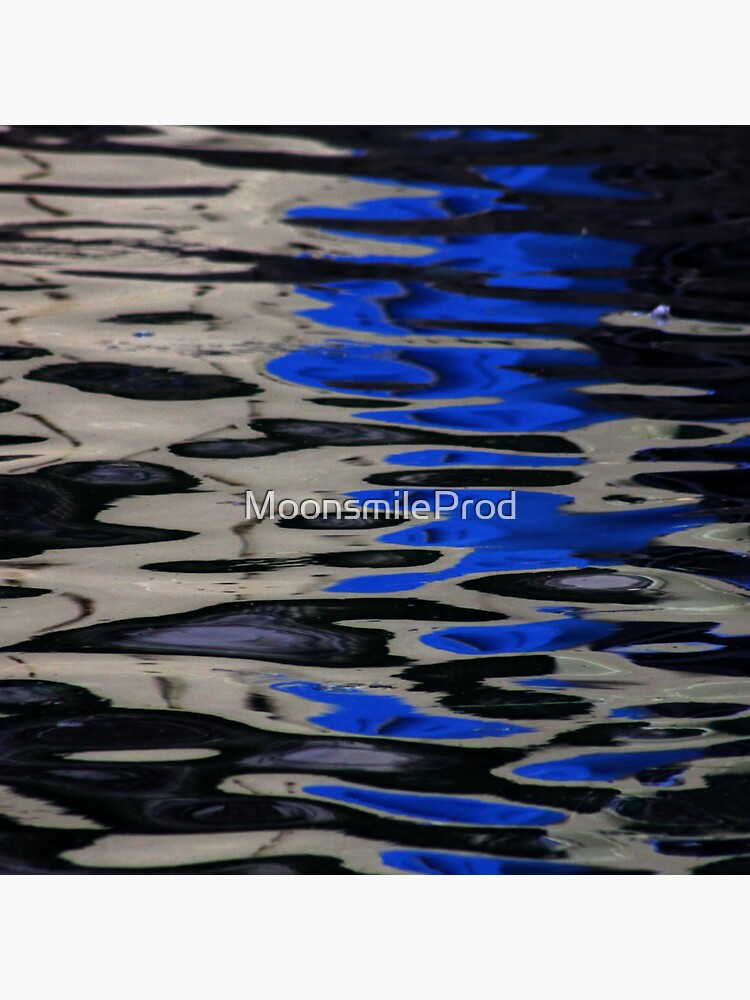 "Midnight Blue Water Reflection Photography" Sticker by MoonsmileProd ...