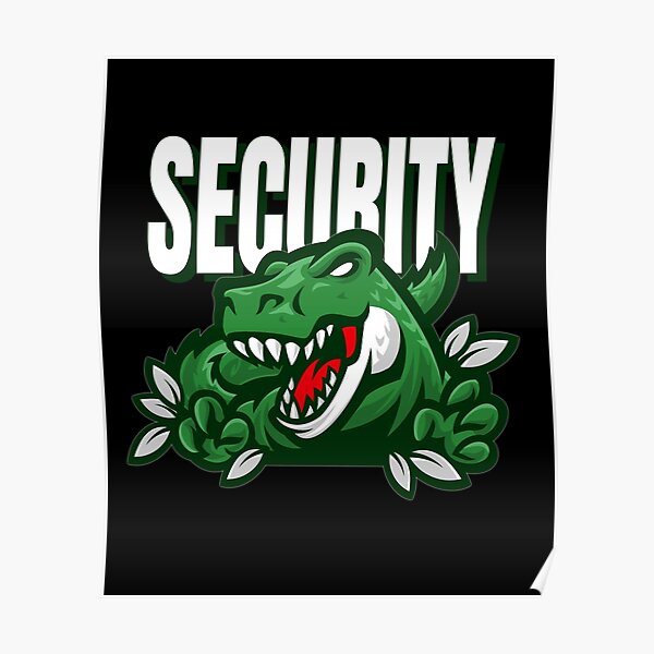 "Dinosaur Security T-Rex Birthday Party" Poster by jacks-tees | Redbubble