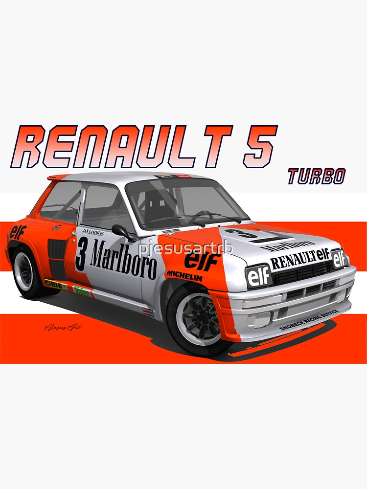 "Renault 5 GT Turbo Group B" Sticker for Sale by pjesusartrb | Redbubble