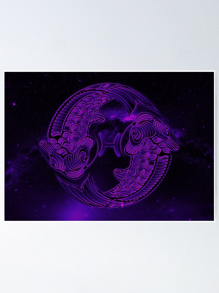 "Pisces Purple" Poster for Sale by Astrofairys | Redbubble