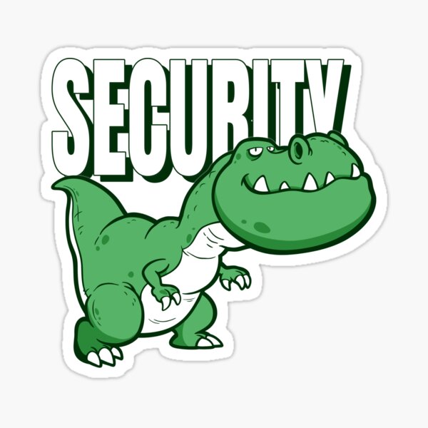 "Dinosaur Security Birthday Cute Cartoon" Sticker for Sale by jacks ...