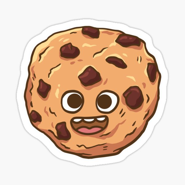 "Cute chocolate chip cookie, cookie" Sticker by DerSenat | Redbubble