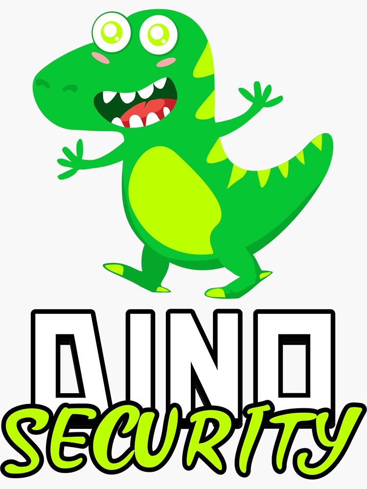 "Dino Security Kids Birthday Crazy Dino" Sticker for Sale by jacks-tees ...
