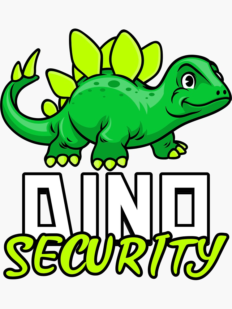 "Dino Security Dinosaur Birthday" Sticker for Sale by jacks-tees ...