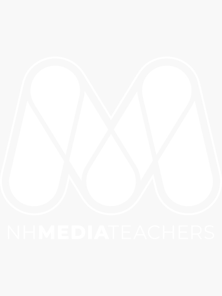 "NH Media Teachers White Logo" Sticker for Sale by NHMediaTeachers ...