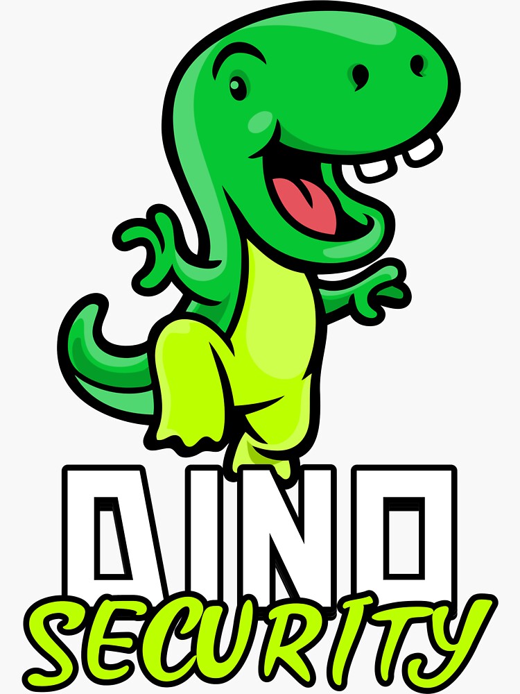 " Dino Security Dinosaur Birthday Kids Cartoon" Sticker for Sale by ...