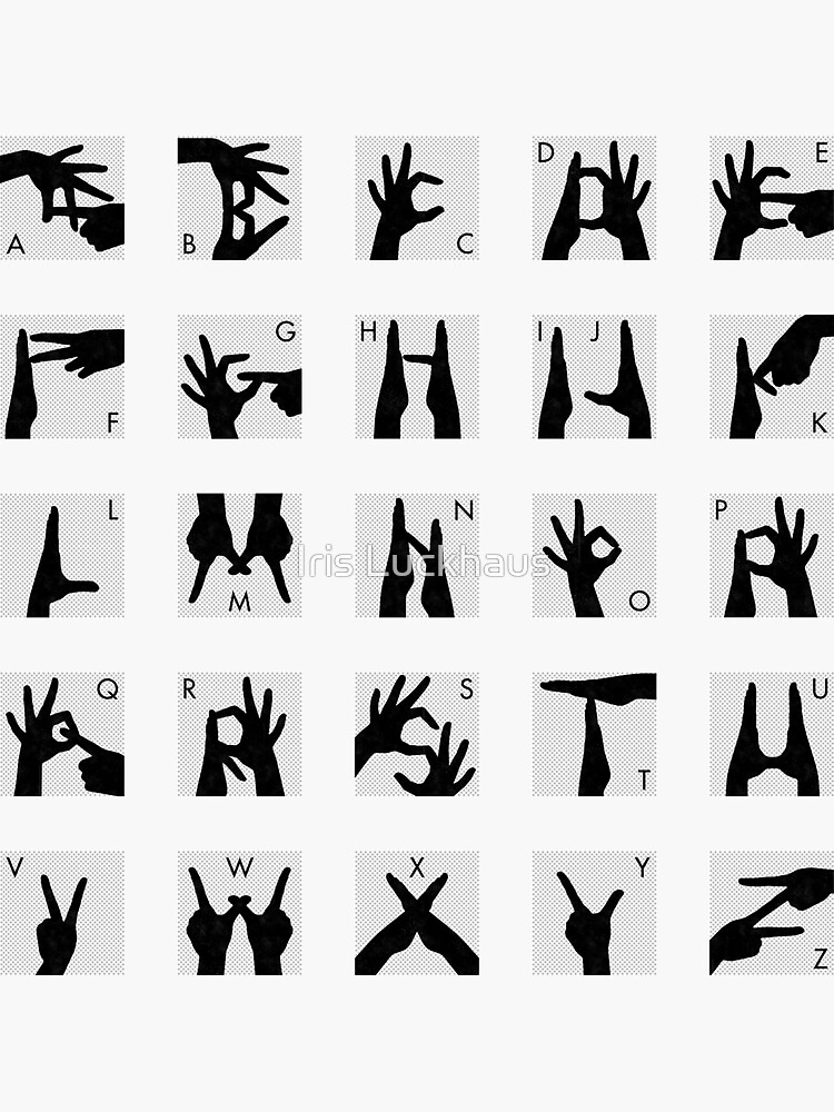 "Finger alphabet, hand alphabet or sign language infographic / guide ...
