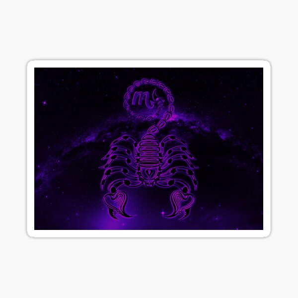 " Scorpio Purple" Sticker for Sale by Astrofairys | Redbubble