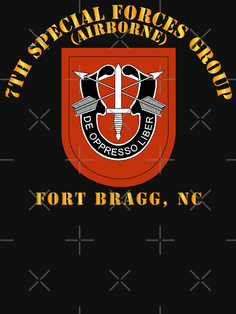 "Army - 7th Special Forces Group w Flash - FBNC" T-shirt for Sale by ...