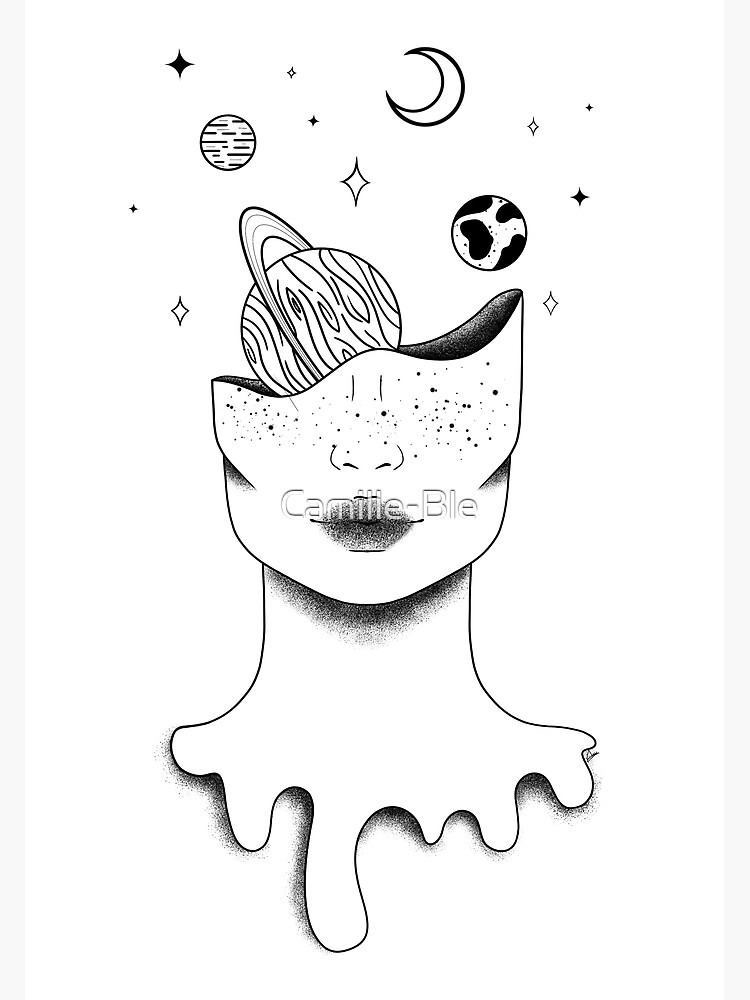"SPACE HEAD" Poster by Camille-Ble | Redbubble