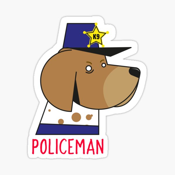 "POLICEMAN" Sticker by CatchyTees4U | Redbubble