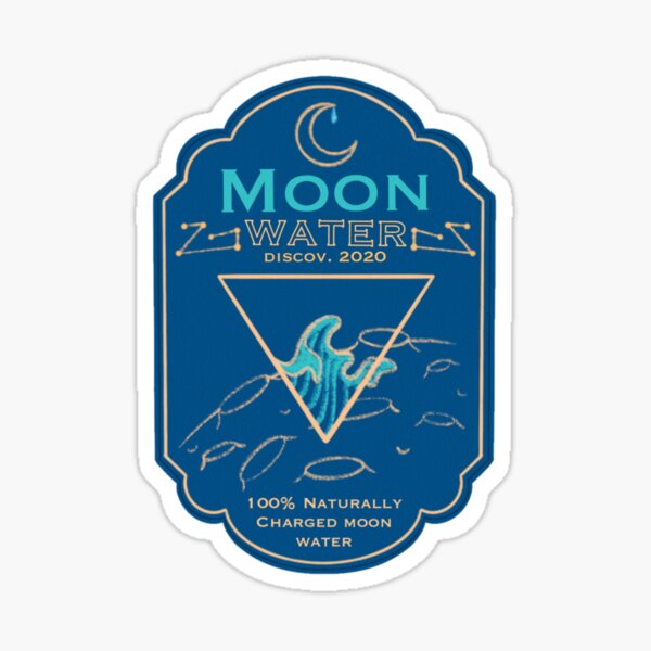 "Moon Water Discovered 2020 LABEL" Sticker for Sale by ArtbyHannahBish ...