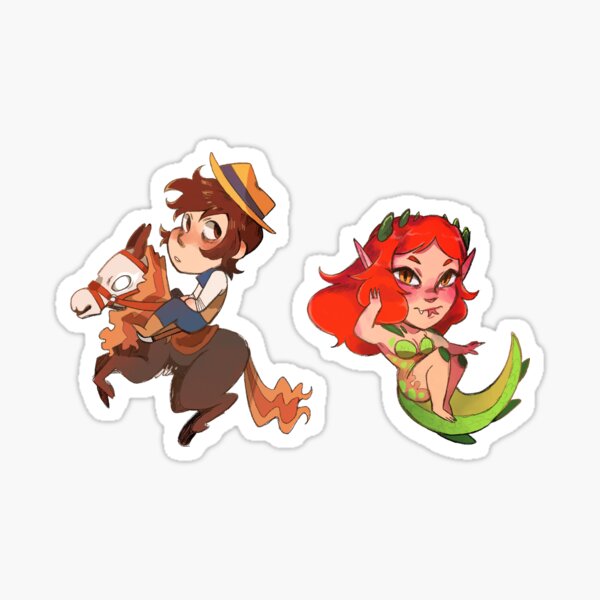 "Edward and Cipactli" Sticker by cipinci | Redbubble
