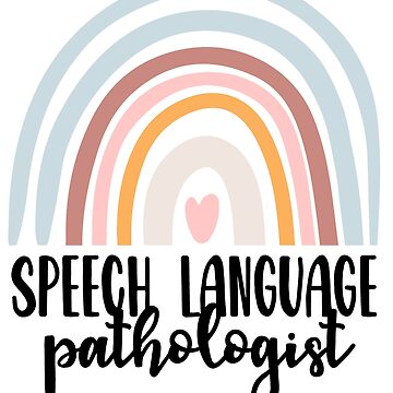 "Speech Language Pathologist Speechie Boho Rainbow Retro" Sticker for ...