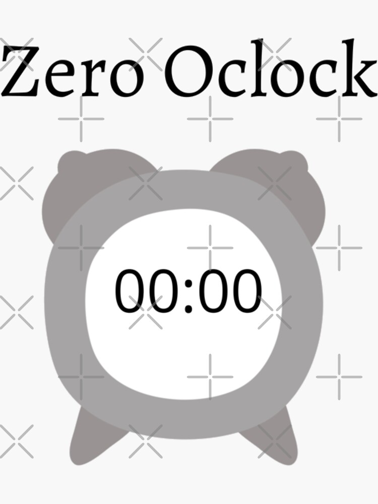 "Zero Oclock" Sticker by mikidm | Redbubble
