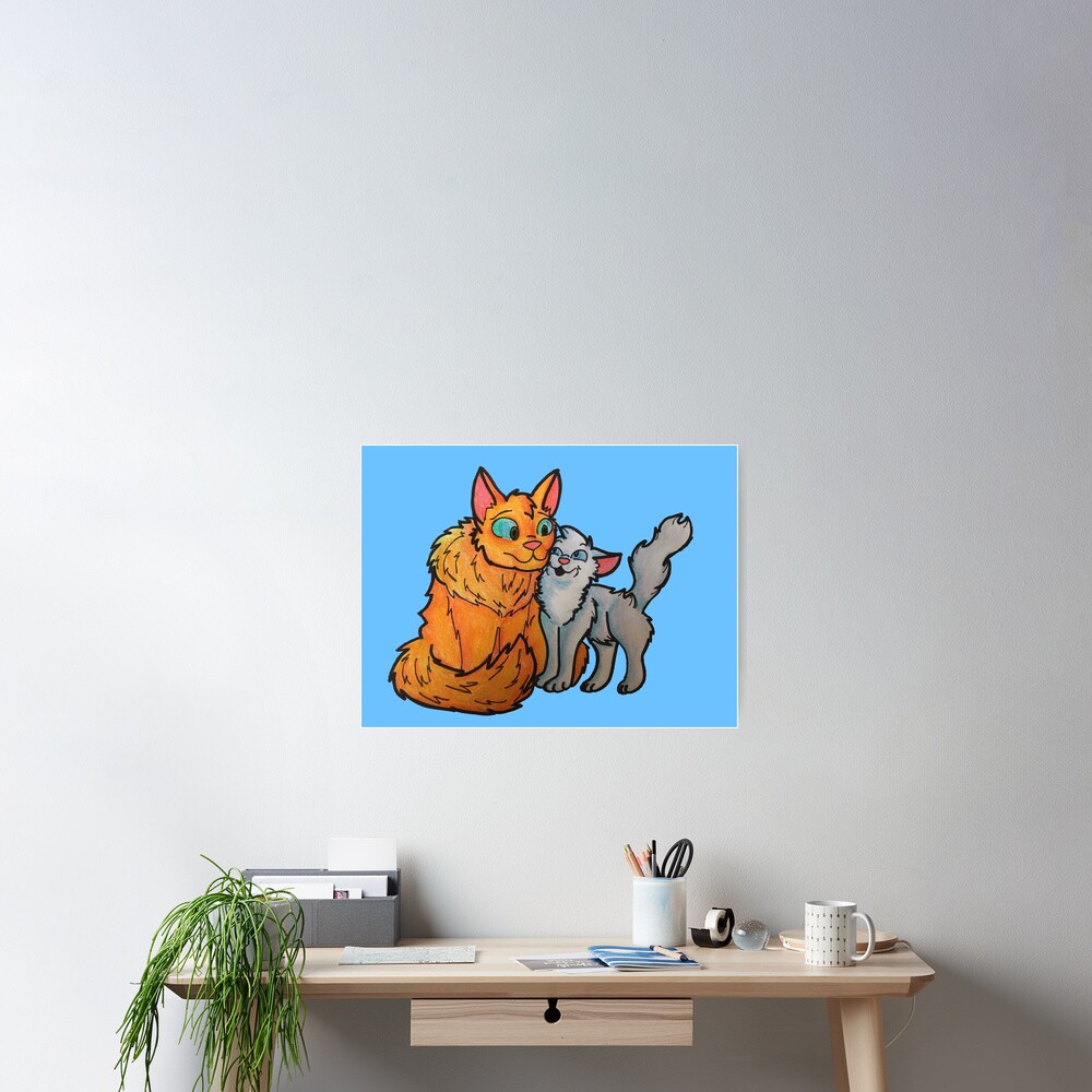 "Fireheart and Cloudpaw" Poster by EmberDino | Redbubble