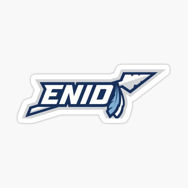 "Enid with Spear Logo" Sticker for Sale by EMSBANDENIDOK | Redbubble