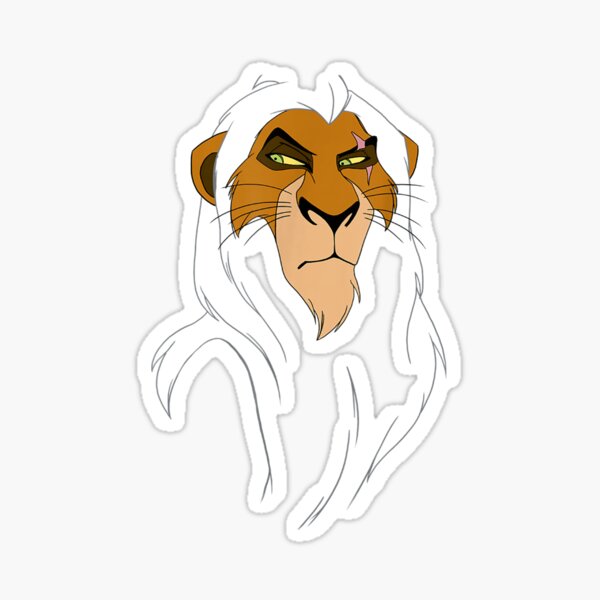 "The Lion King Scar Large Face " Sticker for Sale by JungneyLadakh ...