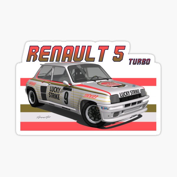 "Renault 5 GT Turbo Group B" Sticker for Sale by pjesusartrb | Redbubble