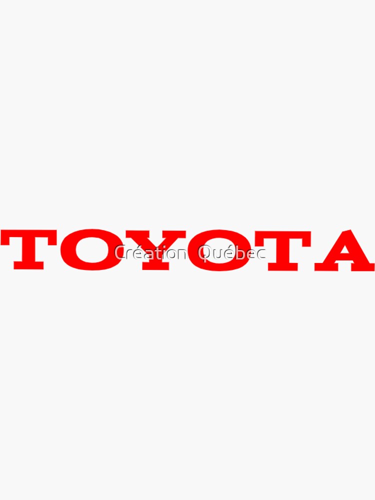 "Toyota" Sticker by PopsQc | Redbubble