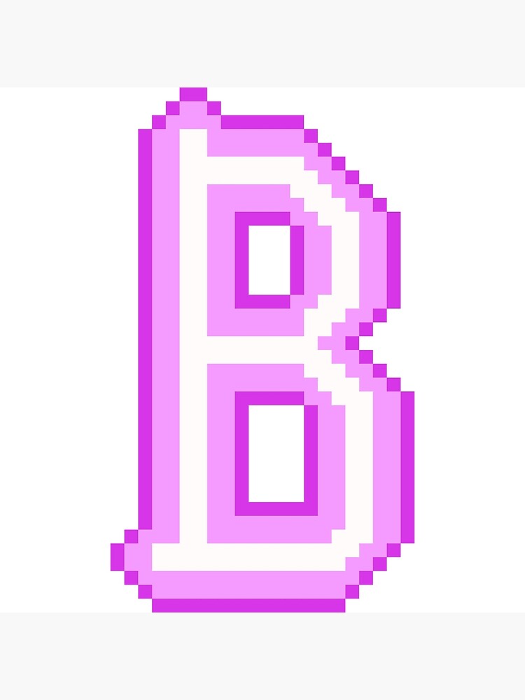 "Pixel Art B Lettering" Poster for Sale by Pixelsticks | Redbubble